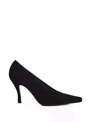 Loulou De Saison Josie Velvet Pumps - Black