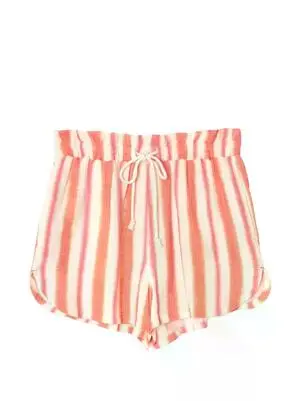 Xirena Starla Striped Cotton Shorts - Orange