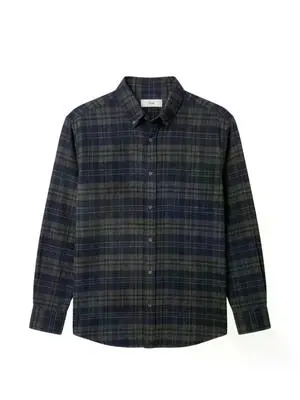 DUNST Check Button-down Shirt - Blue