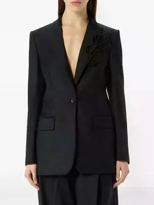 Blumarine Rose-embroidered Tailored Jacket