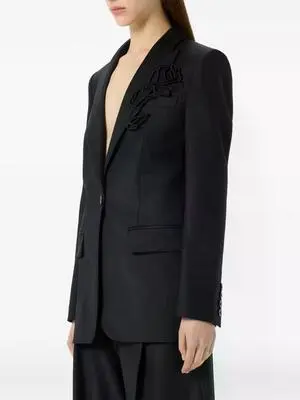 Blumarine Rose-embroidered Tailored Jacket