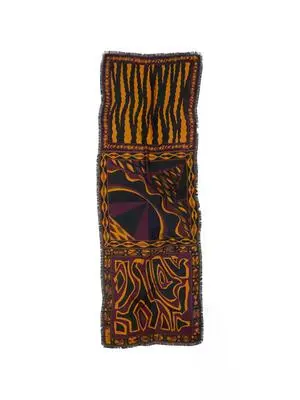 Emilio Pucci Mixed Print Silk Stole - Black