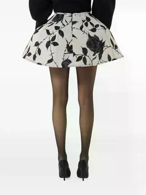 Blumarine Floral-print Button-detail Mini Skirt
