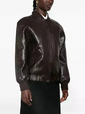 THE FRANKIE SHOP Alena Faux-leather Bomber Jacket