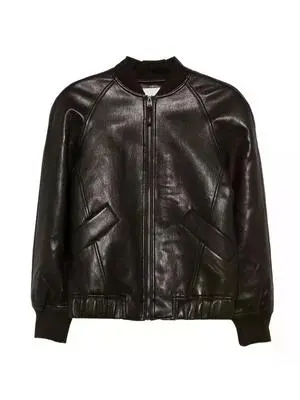 THE FRANKIE SHOP Alena Faux-leather Bomber Jacket - Brown