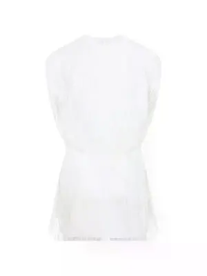 Alberta Ferretti Ruffled V-neck Blouse