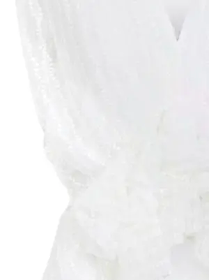 Alberta Ferretti Ruffled V-neck Blouse