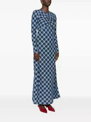 DÔEN Begonia Plaid-print Maxi Dress