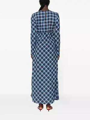 DÔEN Begonia Plaid-print Maxi Dress