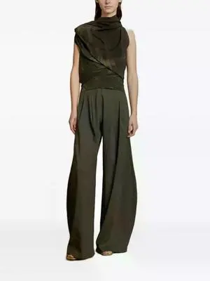 CORTANA Dye Draped-neck Top