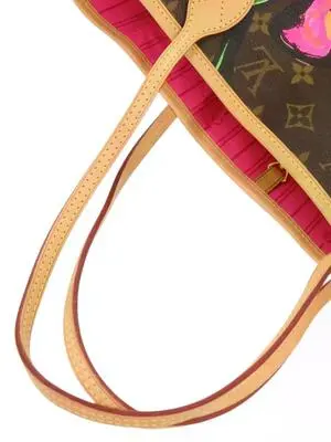 LOUIS VUITTON 2009 Monogram Roses Neverfull Mm Tote Bag