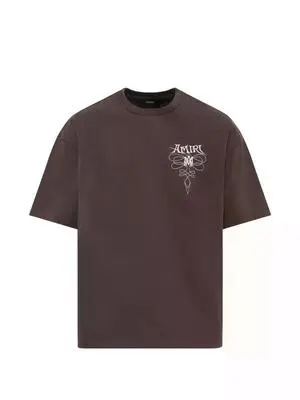 Amiri Lasso Oversized Tee - Brown
