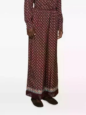 DÔEN Lavona Paisley-print Trousers - Brown