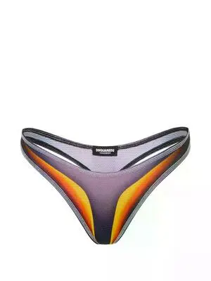 Dsquared2 Ski Leaf Cut-out Thongs - Purple
