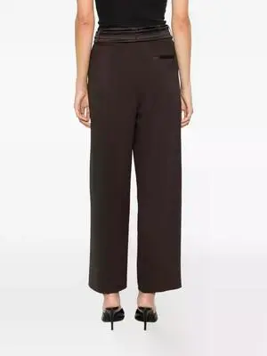 Imperial Fringe-trim Belted Trousers - Brown