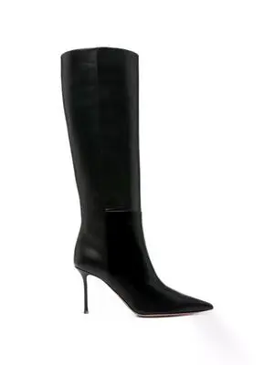 AQUAZZURA Pointed-toe Stiletto-heel Boots - Black