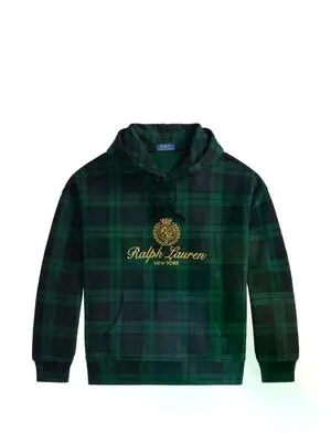 Polo Ralph Lauren Plaid Embroidered-crest Hoodie