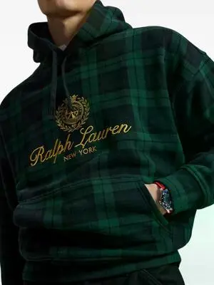 Polo Ralph Lauren Plaid Embroidered-crest Hoodie