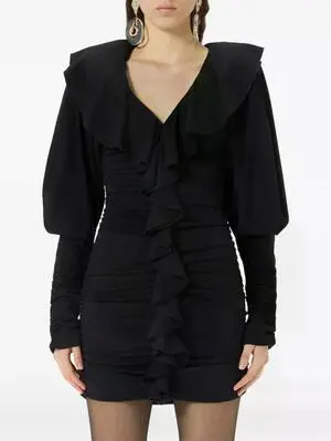 Blumarine Ruffled Gathered Mini Dress
