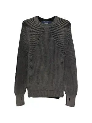 Comme Des Garçons Ribbed-knit Raglan-sleeve Sweater - Grey