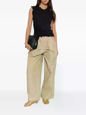 Loewe Ribbed Top With Ruffles
