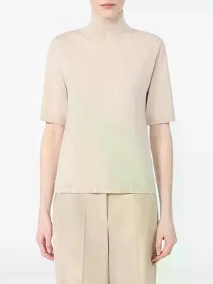 Max Mara Mock-neck Short-sleeve Top