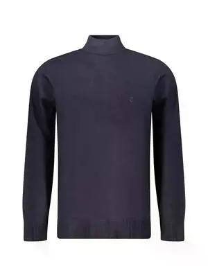 COVERI MOVING High-neck Logo-embroidered Sweater - Blue