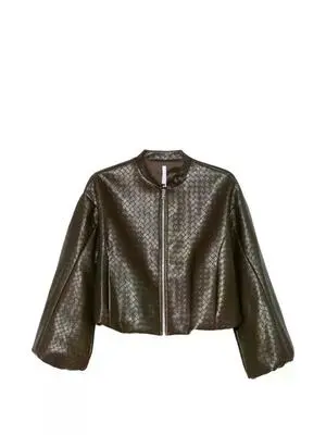 Imperial Basket Weave-effect Cropped Jacket
