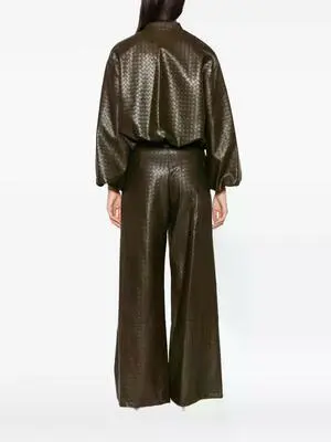 Imperial Basket Weave-effect Cropped Jacket