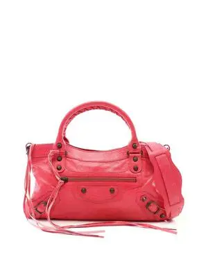 Balenciaga 2012 Lambskin Motocross Classic First Satchel - Pink