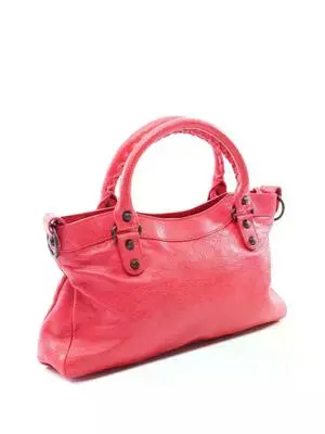 Balenciaga 2012 Lambskin Motocross Classic First Satchel - Pink