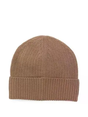 Moncler Logo-patch Ribbed-knit Beanie Hat