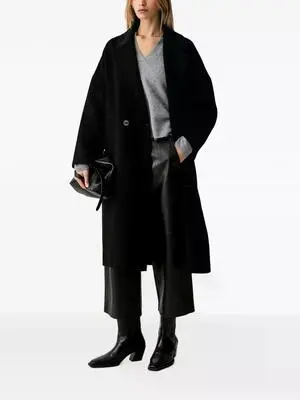 VICOLO Double-breasted Coat - Black