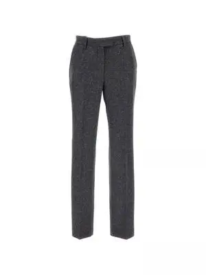 Alberto Biani Tweed Straight-leg Trousers - Grey
