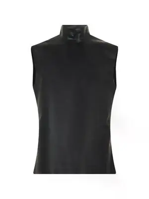 Moschino High-neck Sleeveless Vest - Black