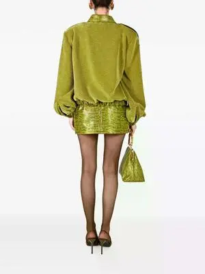 ROWEN ROSE Corduroy Croc-effect Bomber Jacket