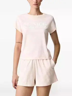 Sporty & Rich Be Nice Slogan-print T-shirt - Pink
