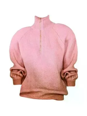 ROWEN ROSE Degradé Zip-fastening Sweater - Pink