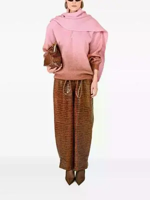 ROWEN ROSE Degradé Zip-fastening Sweater - Pink