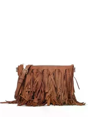 V°73 Fringe-embellished Cross Body Bag - Brown