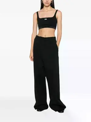 ENTIRE STUDIOS Elasticated-waistband Wide-leg Track Pants - Black