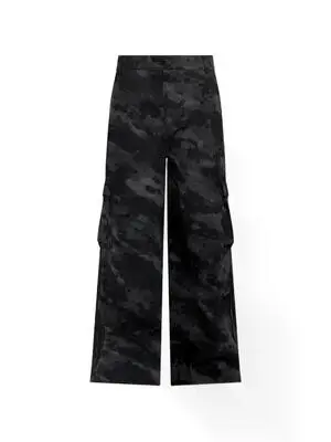 Adidas Camouflage-print Cargo Pants - Black