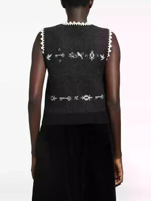 RENLI SU Angel Scalloped-trim Vest