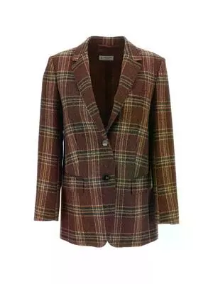 ALBERTO BIANI Check-pattern Wool Blazer