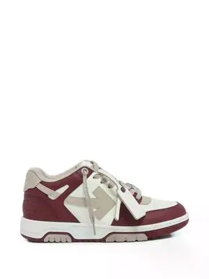 Off-White Out Of Office Panelled Leather Sneakers - Red