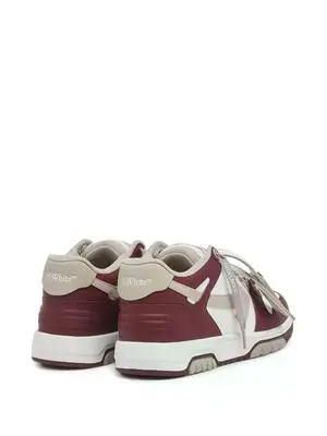 Off-White Out Of Office Panelled Leather Sneakers - Red
