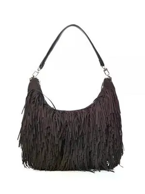 V°73 Fringed Suede-effect Shoulder Bag - Brown