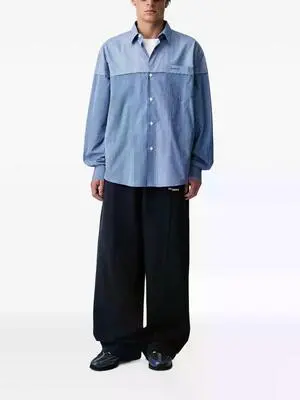 Vetements Logo-embroidered Track Pants Blue