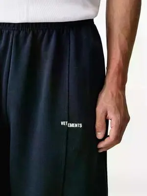 Vetements Logo-embroidered Track Pants - Blue