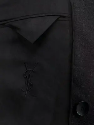 Saint Laurent Double-breasted Oversize Virgin Wool Blazer